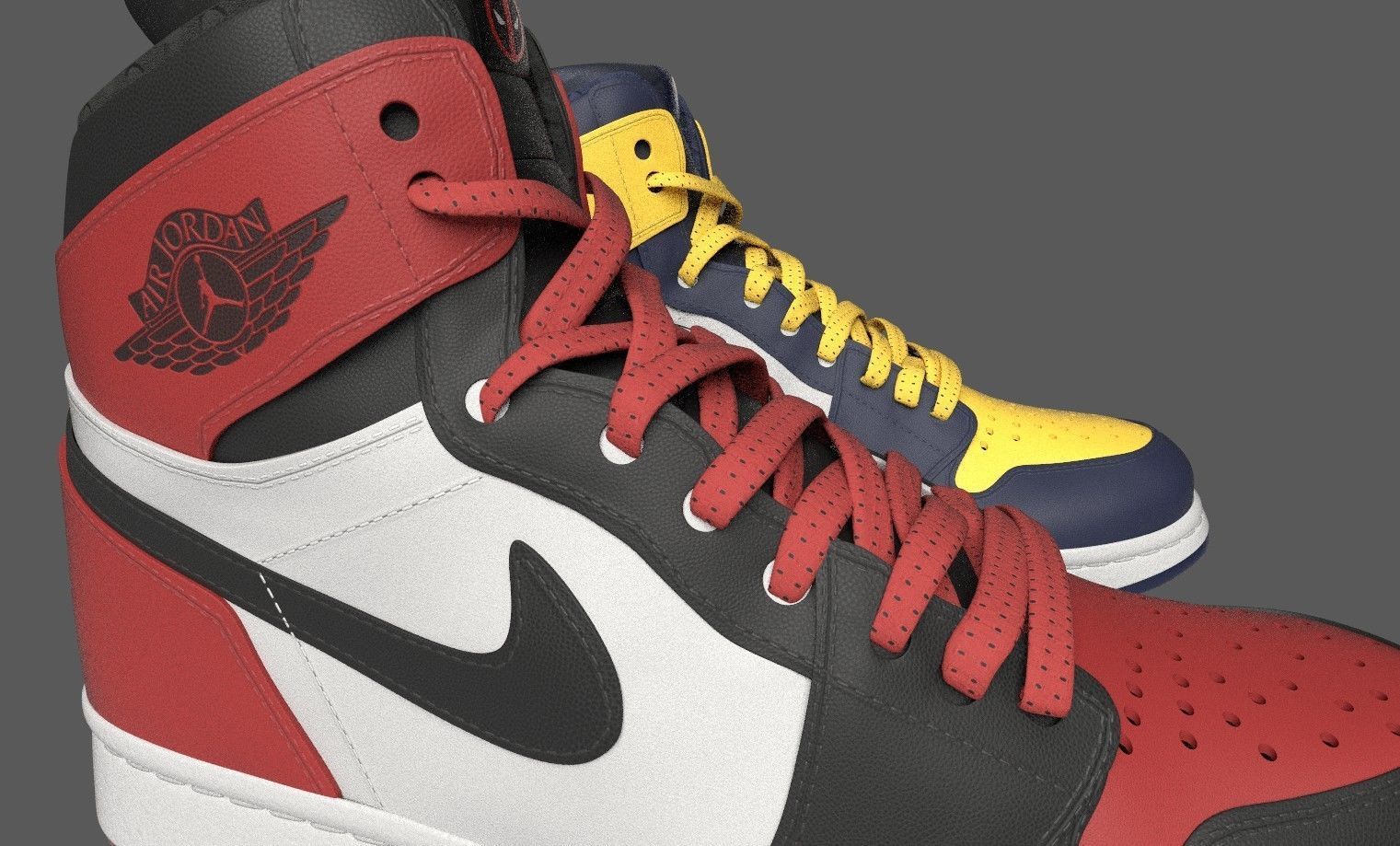 Air Jordan 1 Deadpool vs Wolverine 3D model | CGTrader