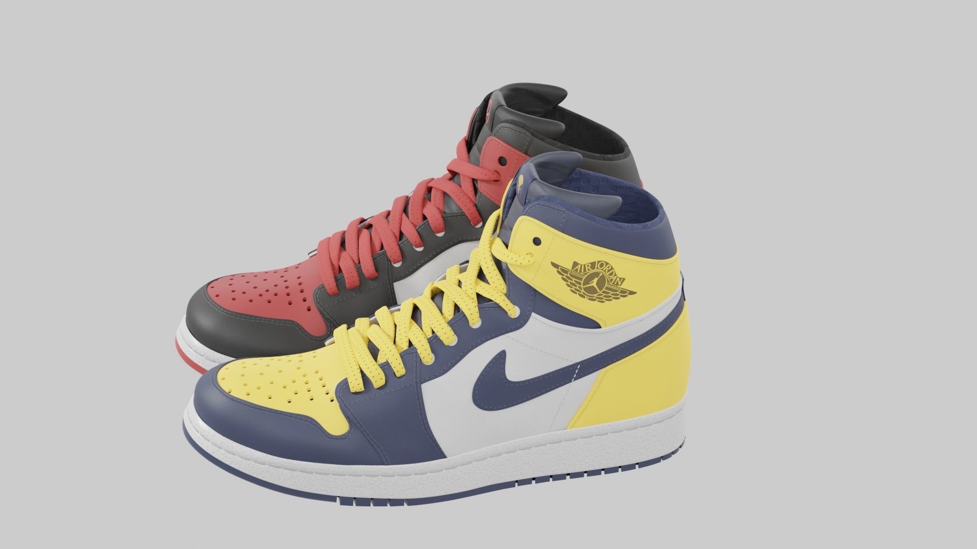 Air Jordan 1 Deadpool vs Wolverine 3D model | CGTrader