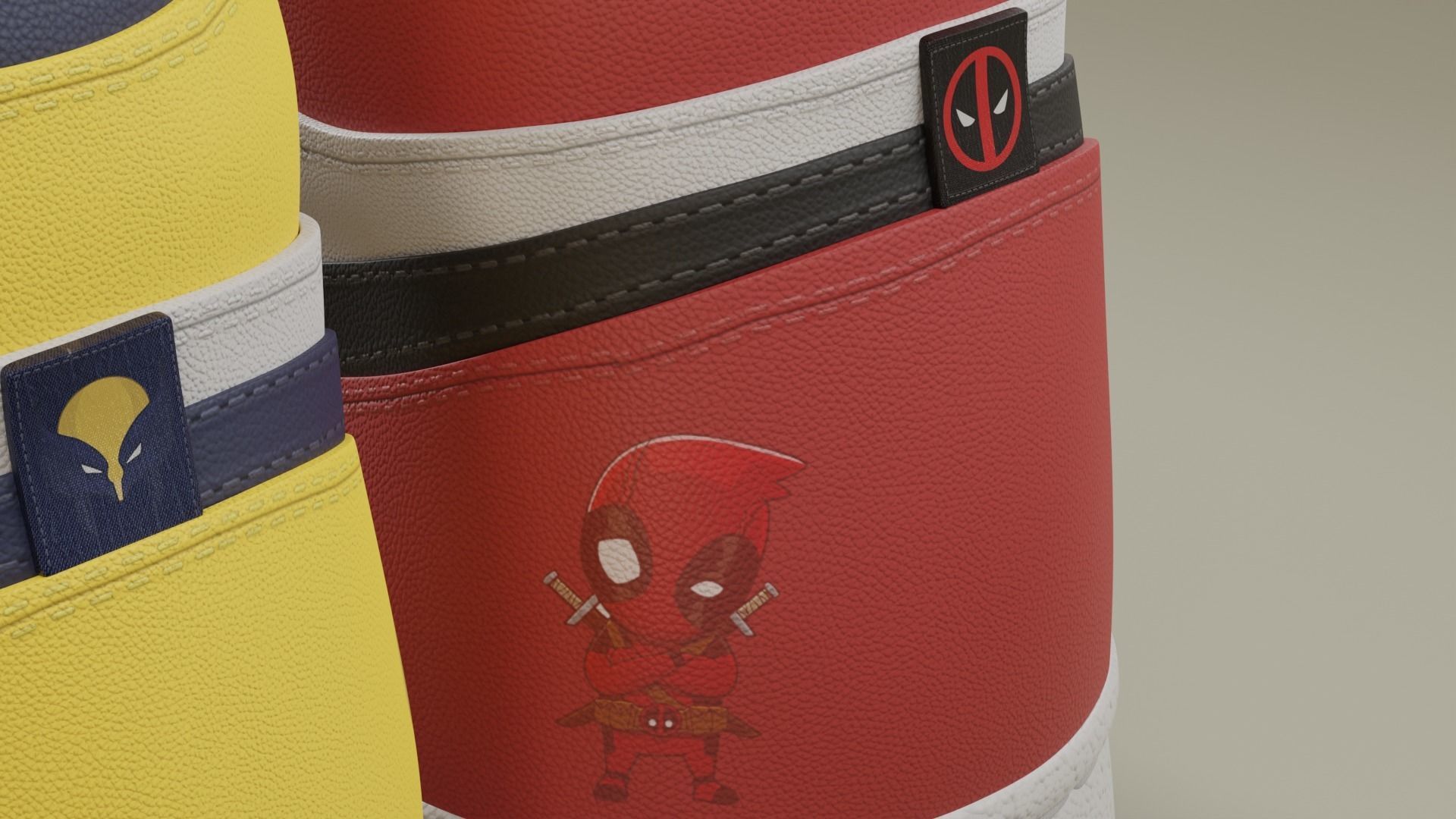 Air Jordan 1 Deadpool vs Wolverine 3D model | CGTrader
