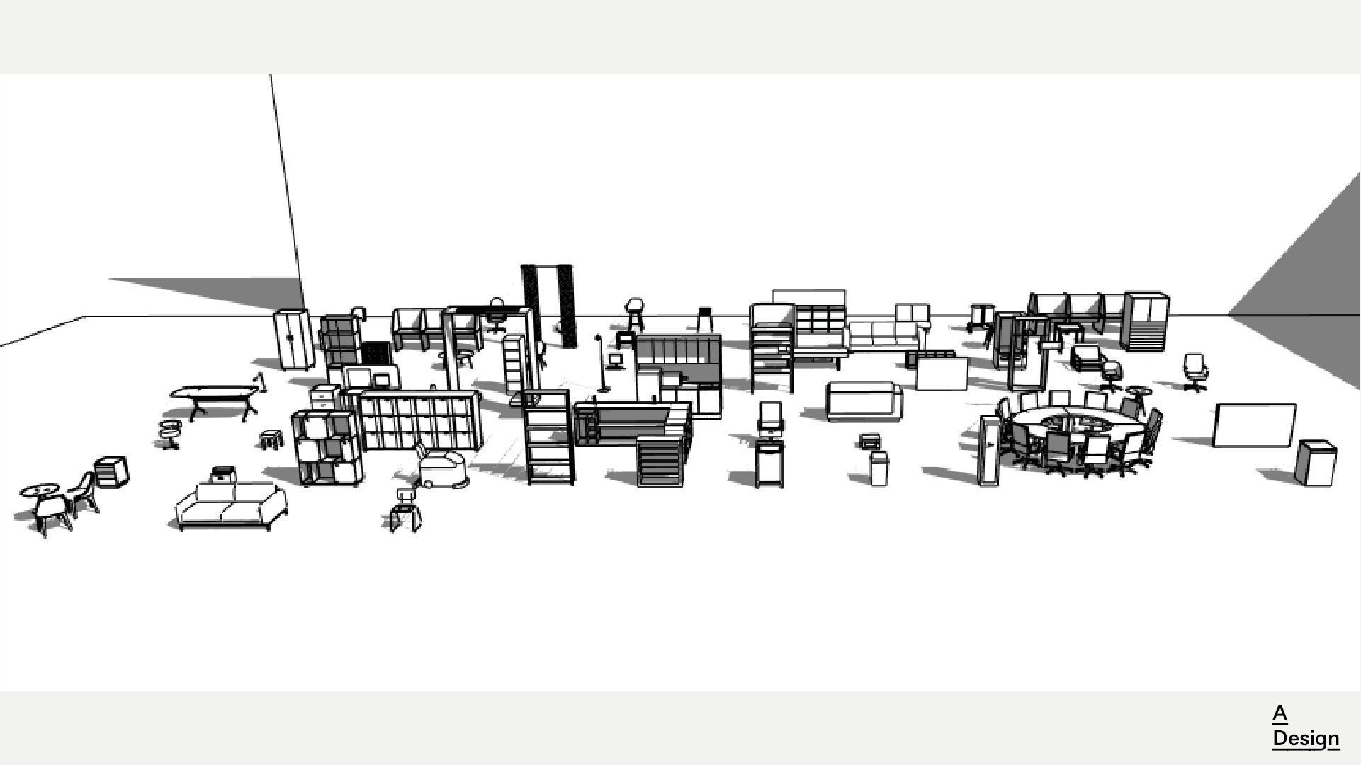 Office equipment - Pack of revit families 3D model | CGTrader