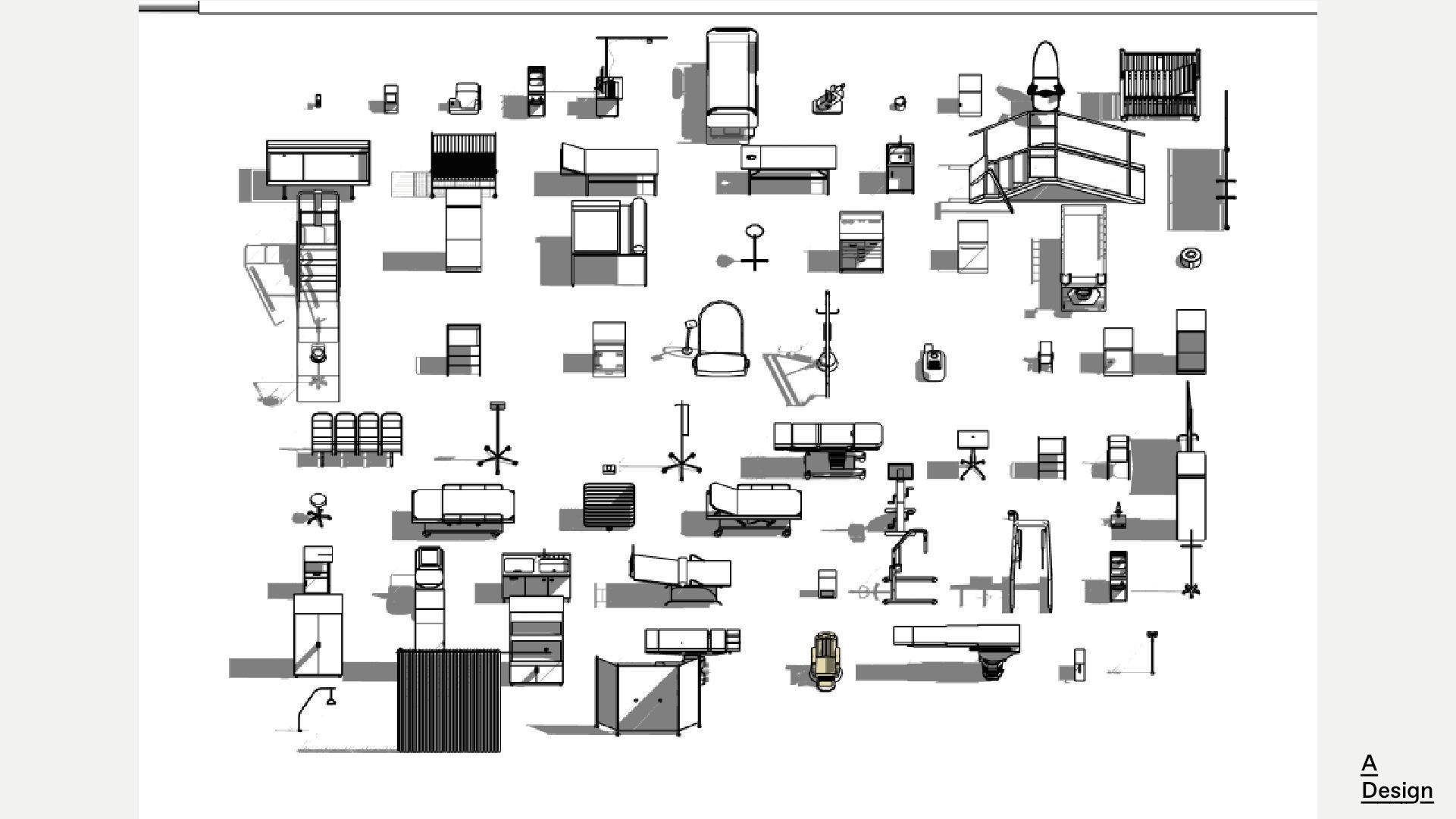 Medical equipment - Pack of revit families 3D model | CGTrader