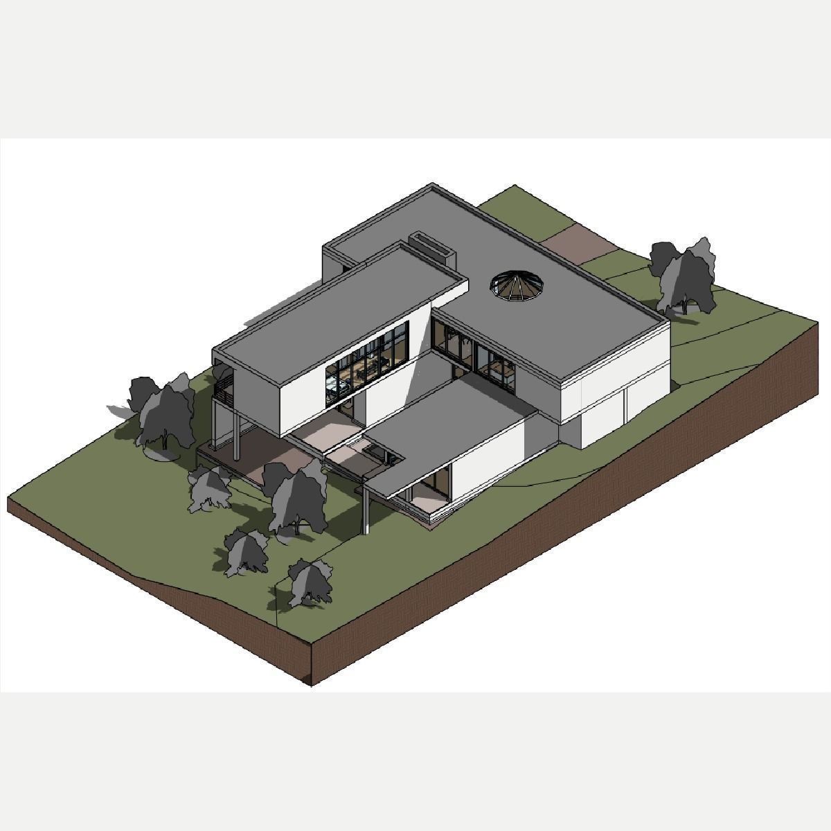 Modern house - Revit 3D model | CGTrader