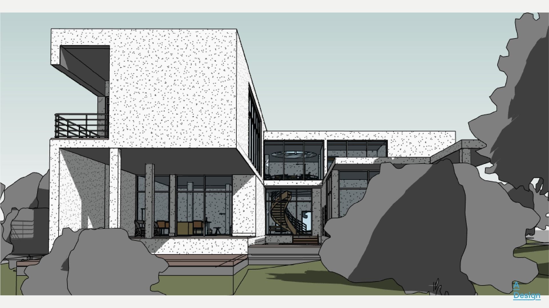 Modern house - Revit 3D model | CGTrader