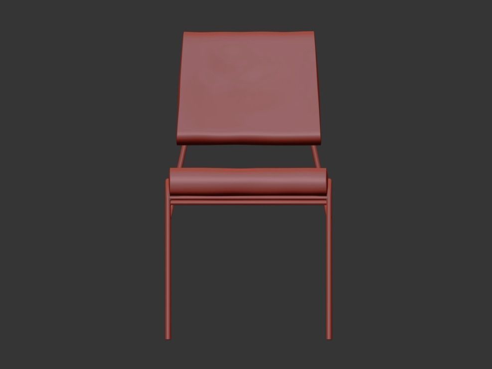 Wireframe Leather Dining Chair - 3D model 3D model | CGTrader