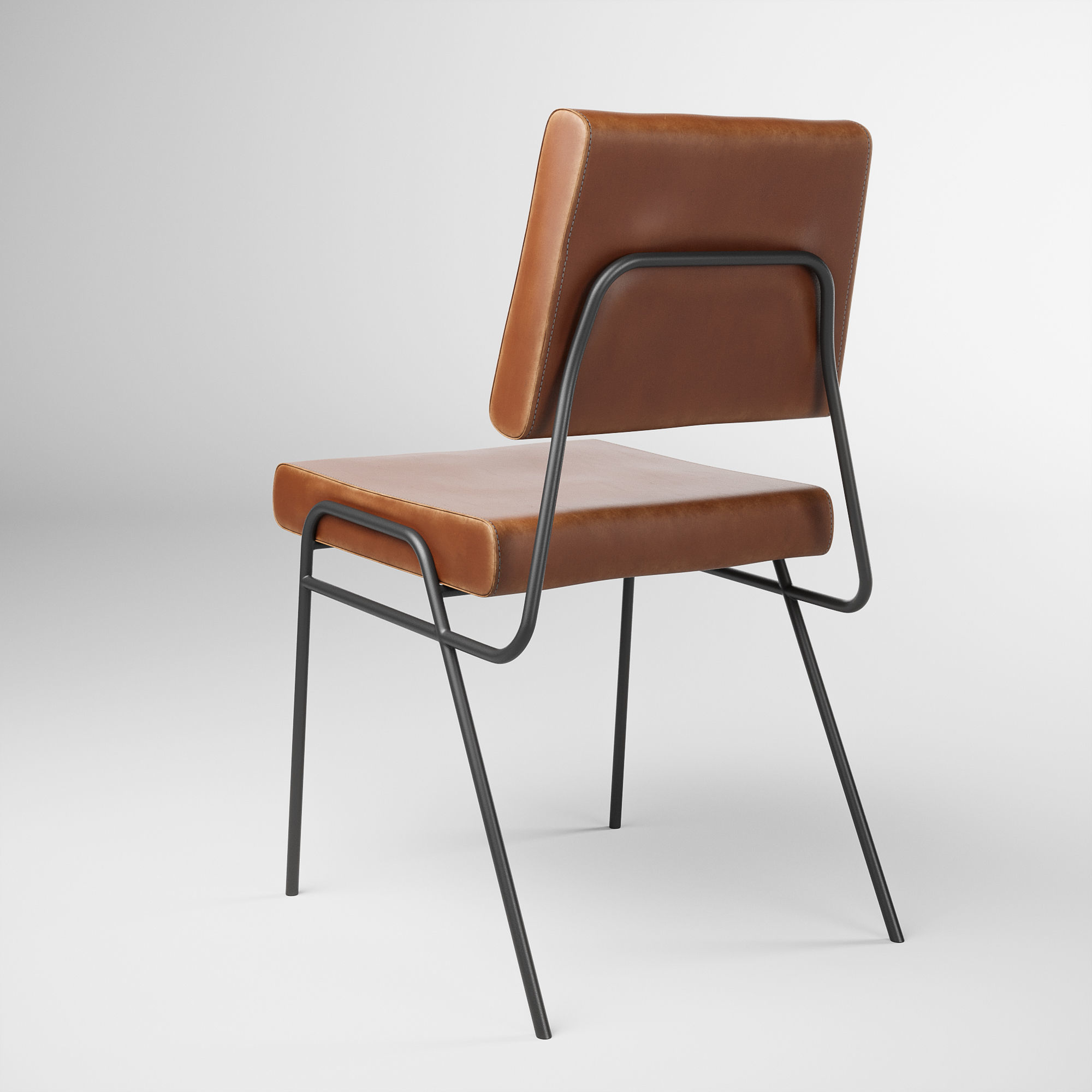 Wireframe Leather Dining Chair - 3D model 3D model | CGTrader