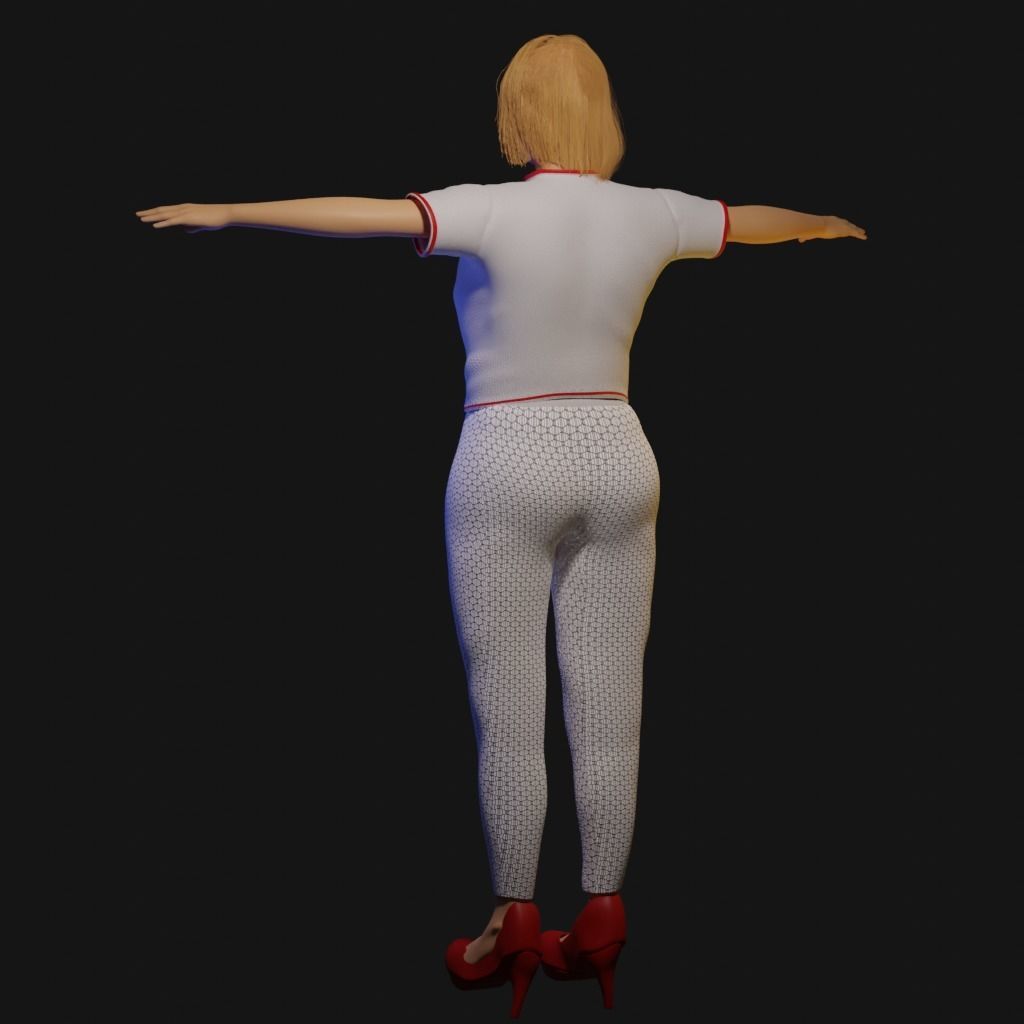 anime realistic girl character for free free 3D model | CGTrader