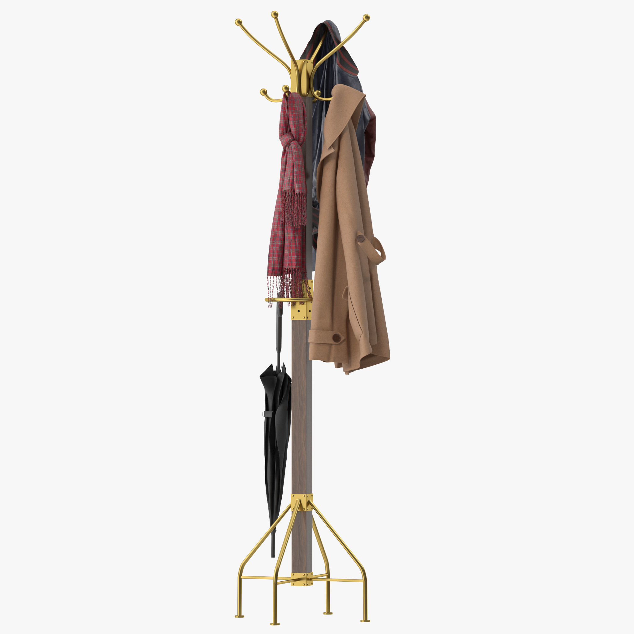 Butler Specialty Logan Square Coat Rack 3D model | CGTrader