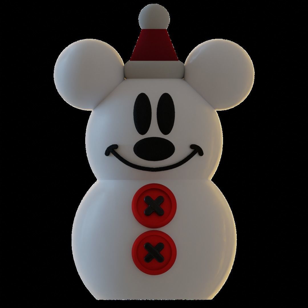 Mickey Mouse Snowman 3D model 3D printable | CGTrader