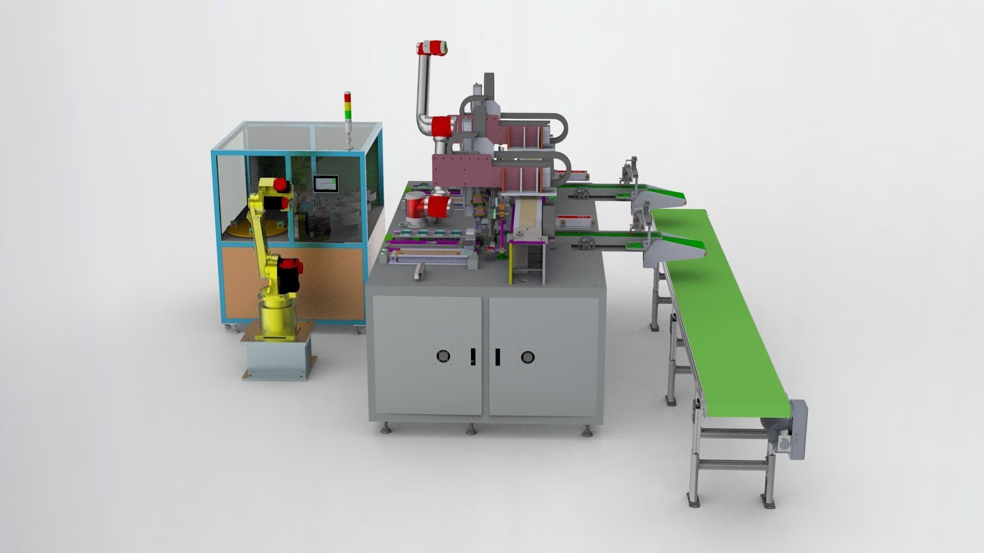 Panel automatic assembly line 3D model | CGTrader