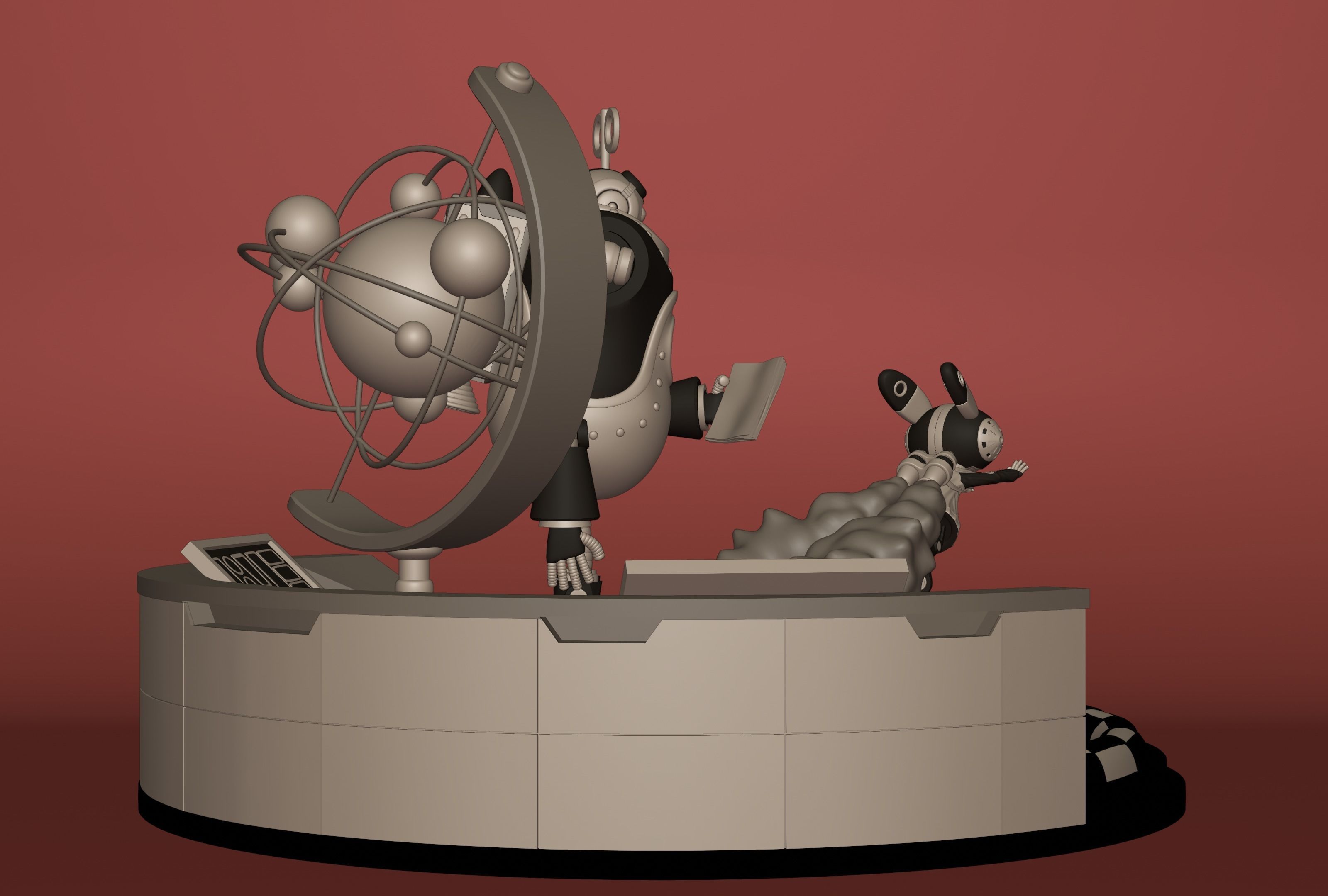 3D model ONE PIECE VEGAPUNK PYTHAGORAS AND EDISON FIGURE SCULPT VR / AR ...