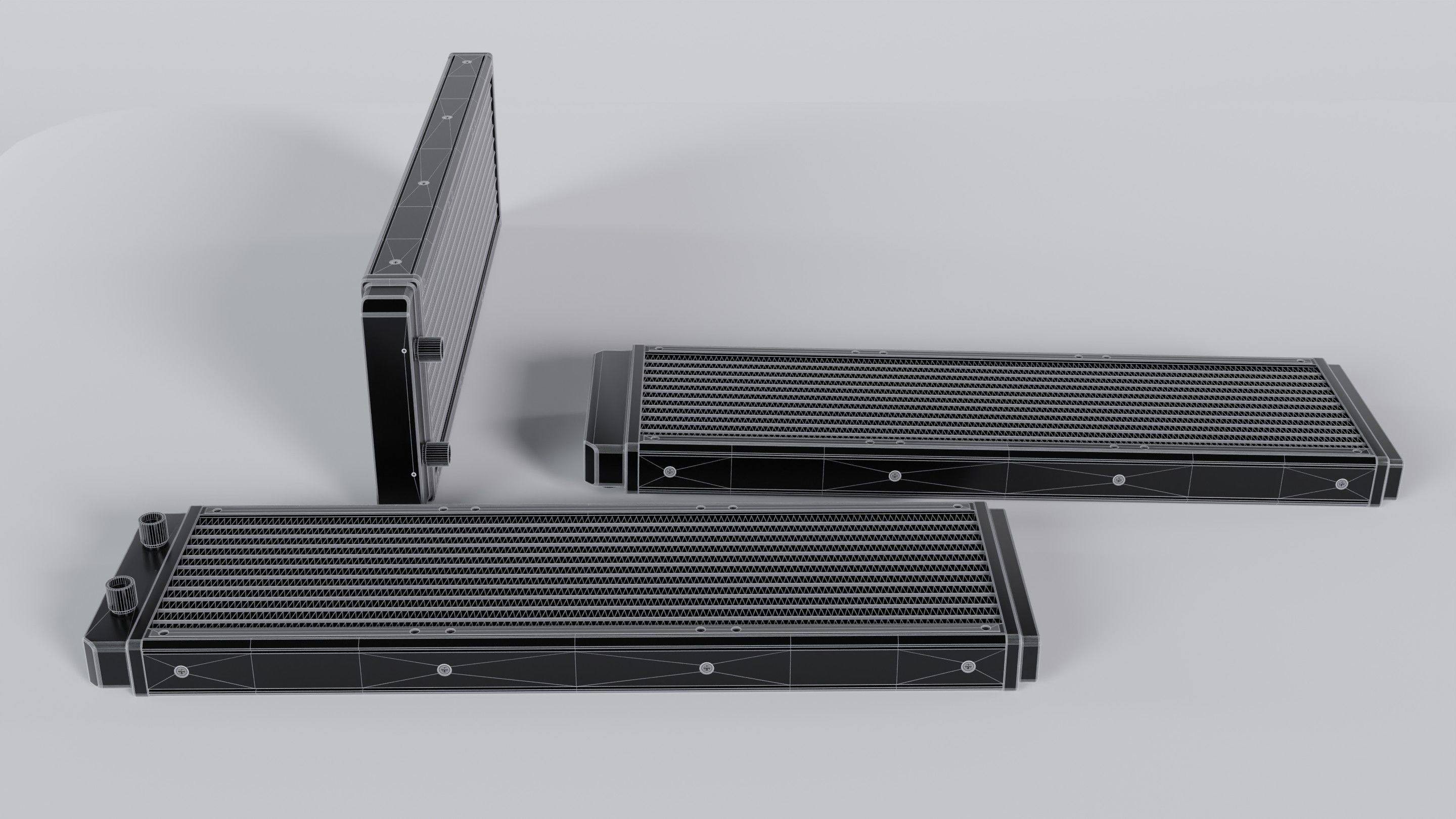 Water cooling radiator - 360 mm 3D model | CGTrader