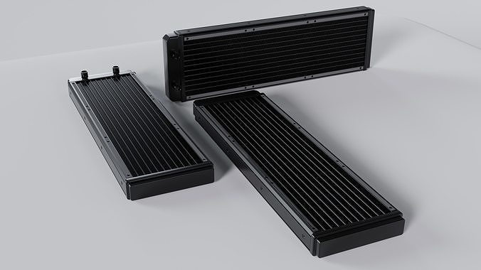 Water cooling radiator - 360 mm 3D model | CGTrader