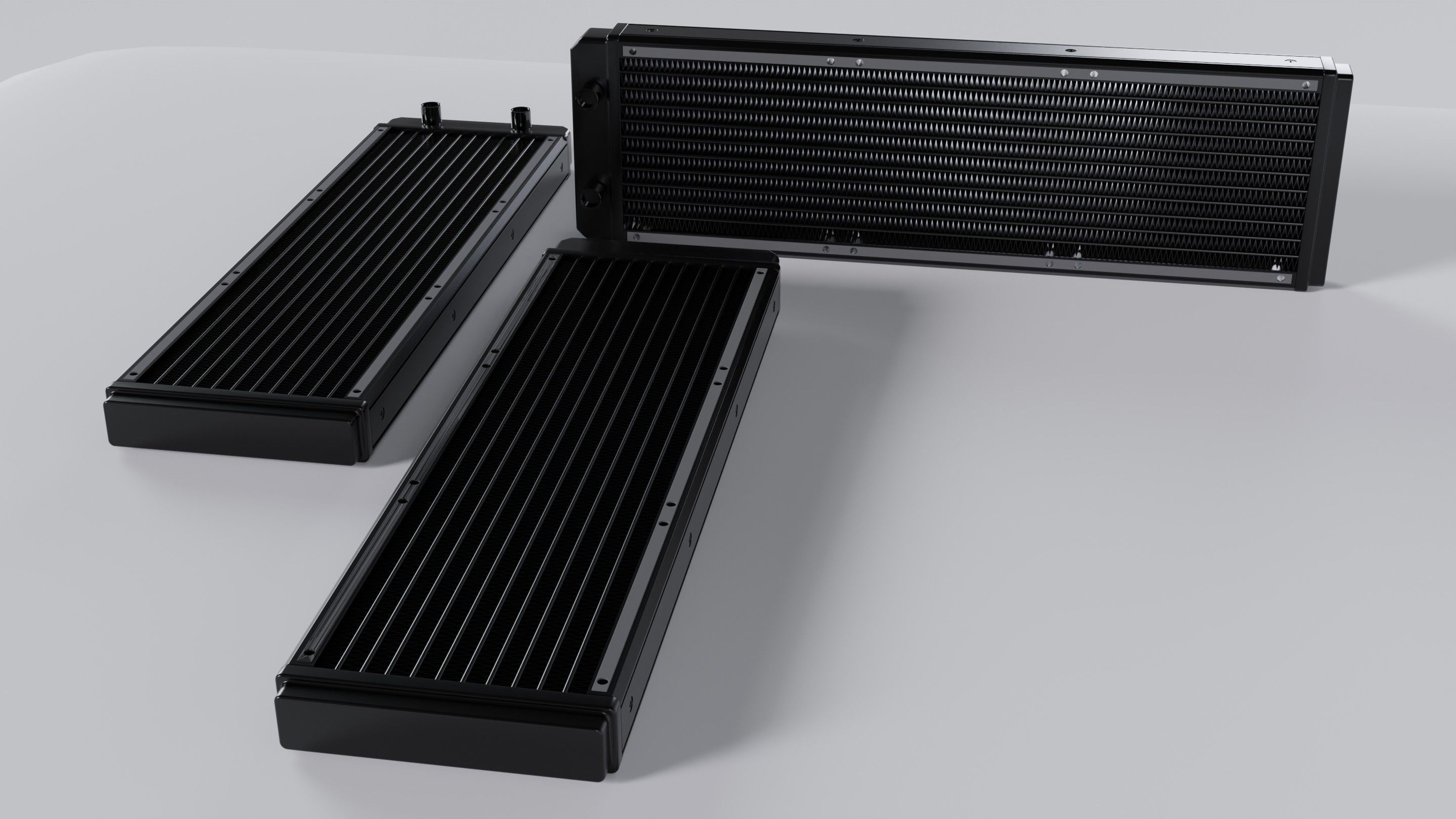 Water cooling radiator - 360 mm 3D model | CGTrader