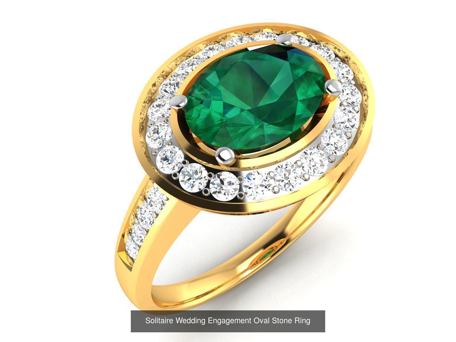 44 Women Oval Stone Rings Collection | CGTrader