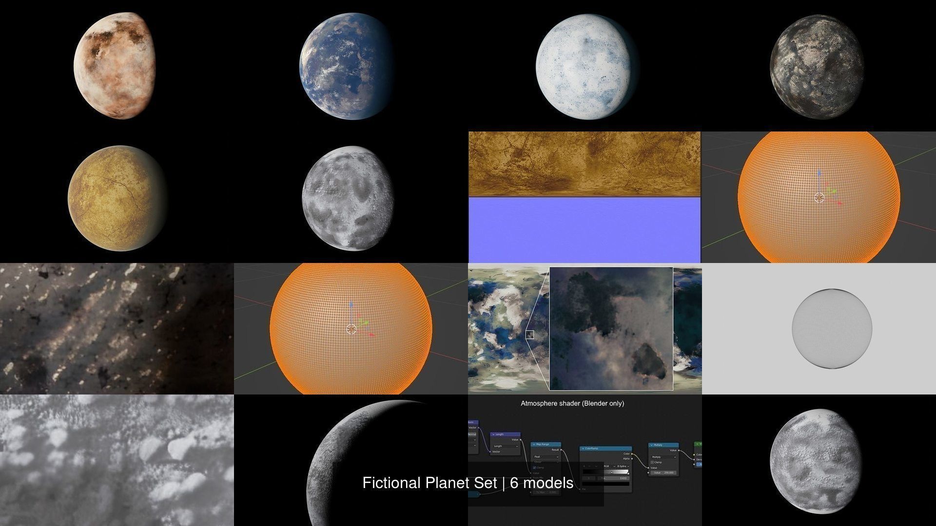 Fictional Planet Set 3D Model Collection | CGTrader