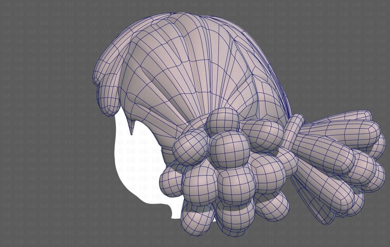 3D model Base Hair for girl V46 VR / AR / low-poly | CGTrader