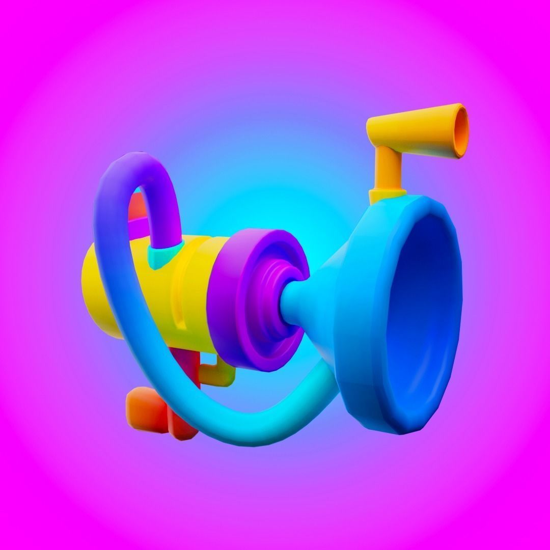 3D model Toon Lowpoly Gun for Game VR / AR / low-poly | CGTrader