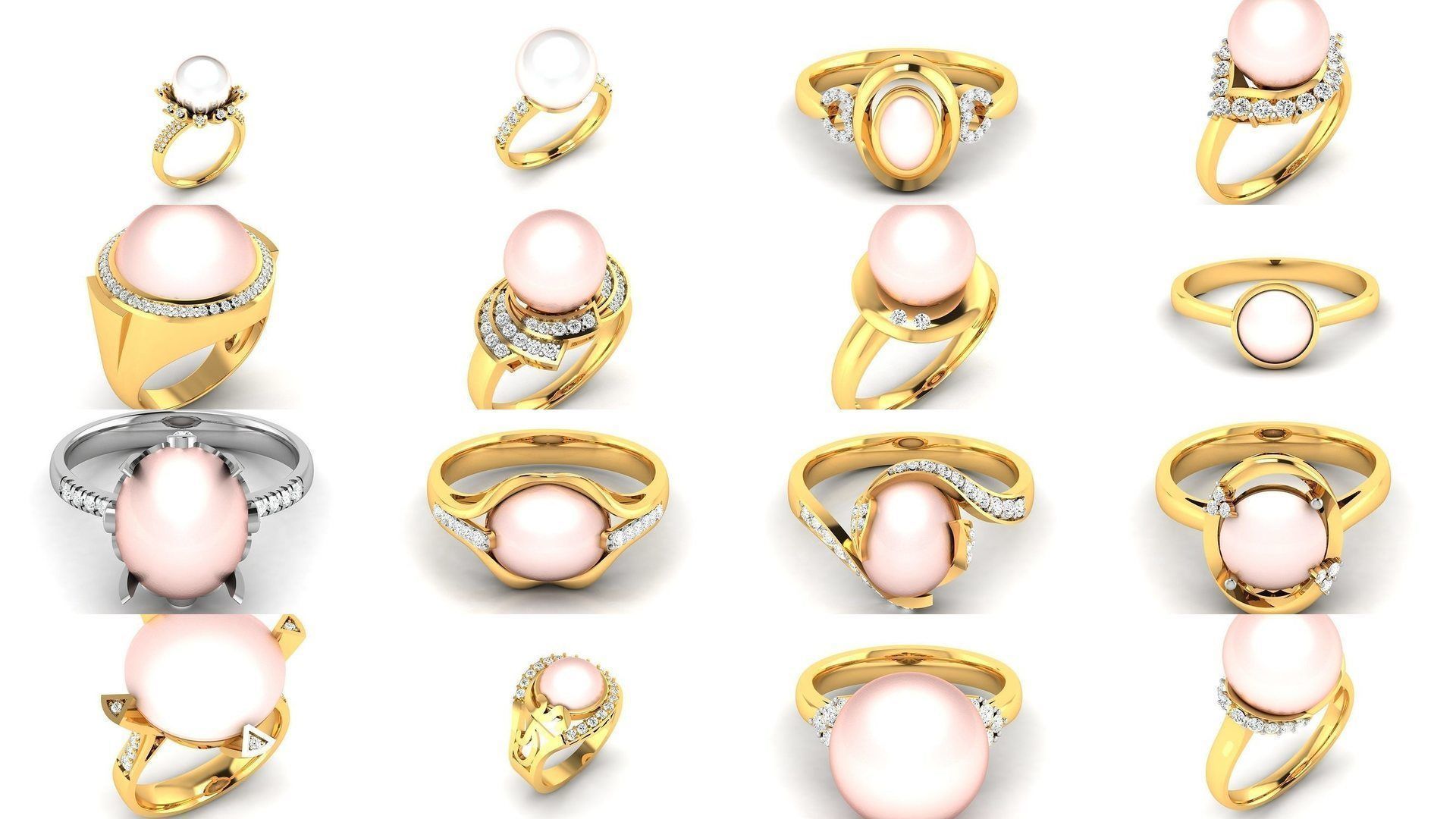 82 Women Opal Stone Rings Collection | CGTrader