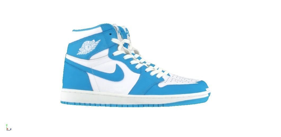 Nike Air Jordan 1 High UNC Blue 3D model | CGTrader
