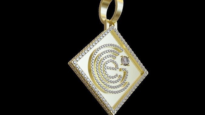 Custom Diamond Pendant 3D STL File 3D model 3D printable | CGTrader