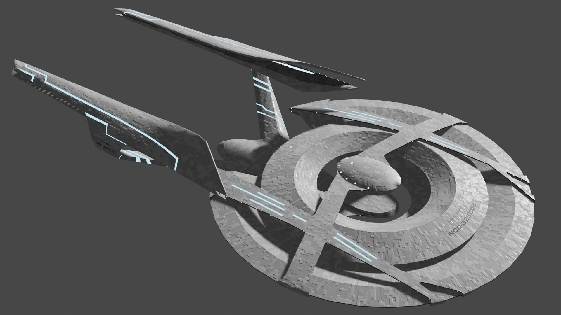 3D model Star Trek Constitution-Class Starship 32nd Century VR / AR ...