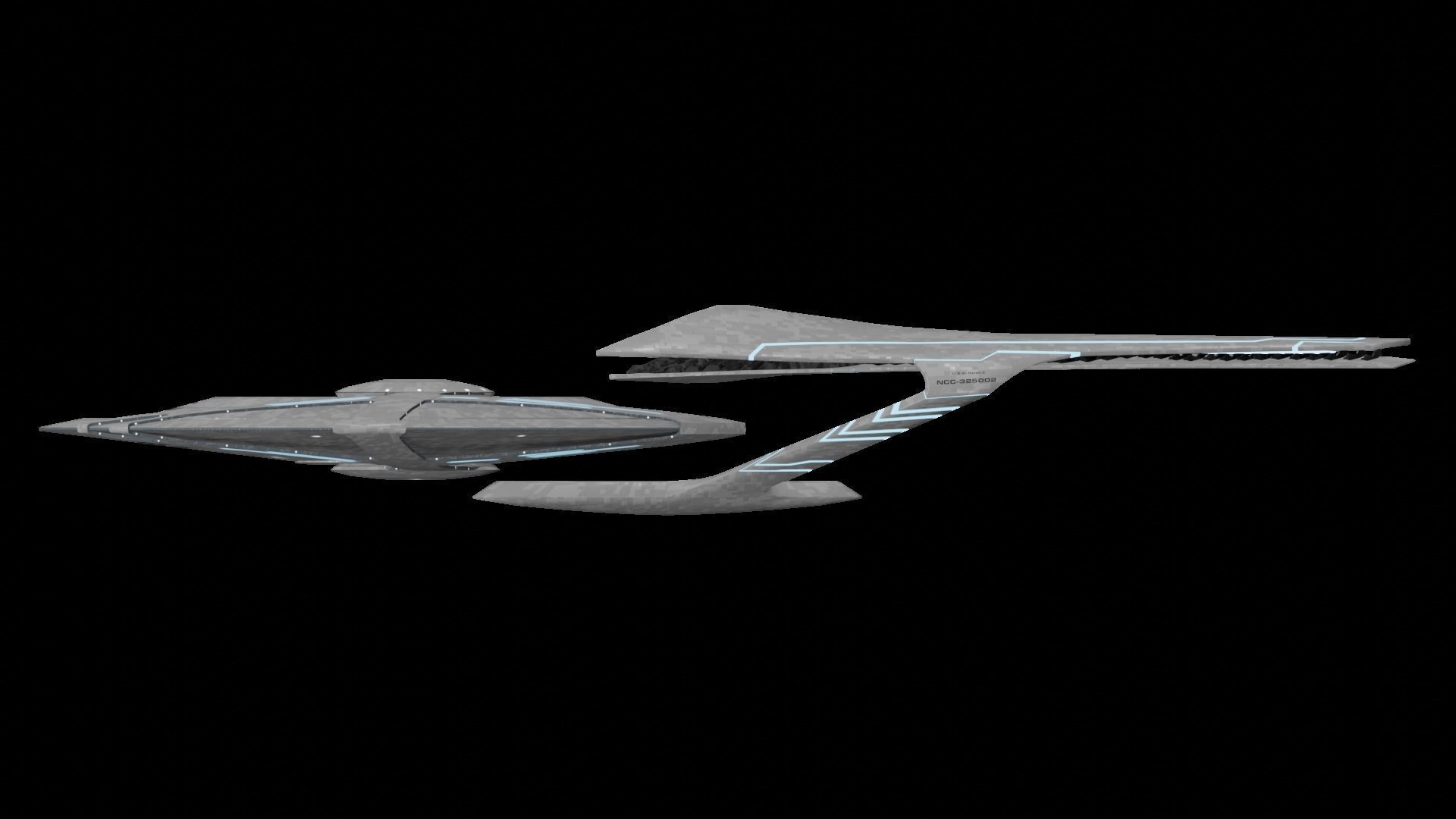 3D model Star Trek Constitution-Class Starship 32nd Century VR / AR ...
