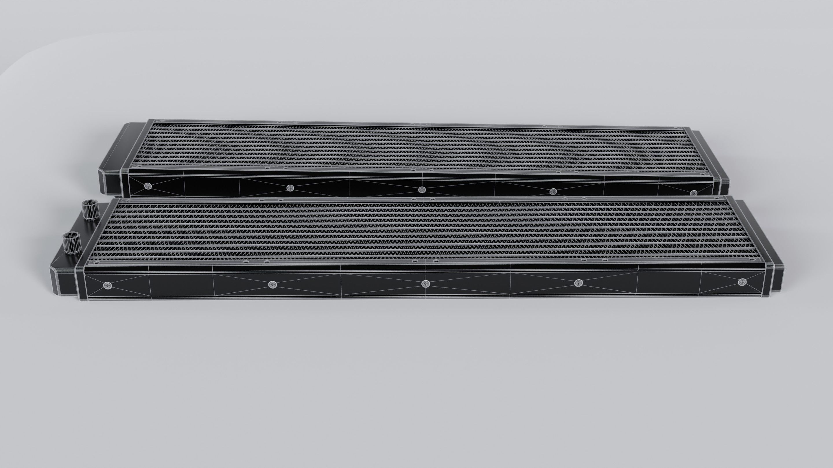 Water cooling radiator - 480 mm 3D model | CGTrader