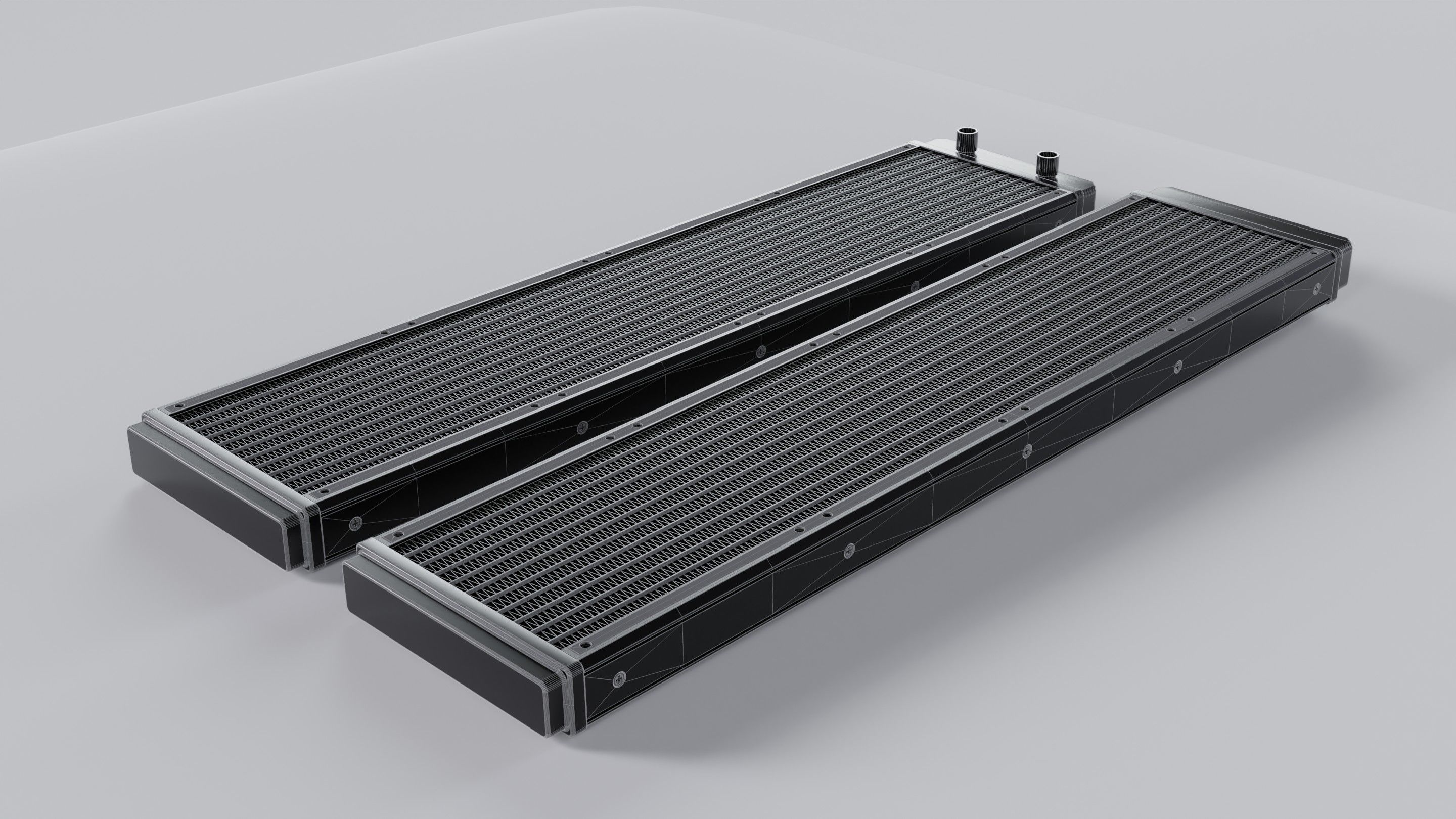 Water cooling radiator - 480 mm 3D model | CGTrader