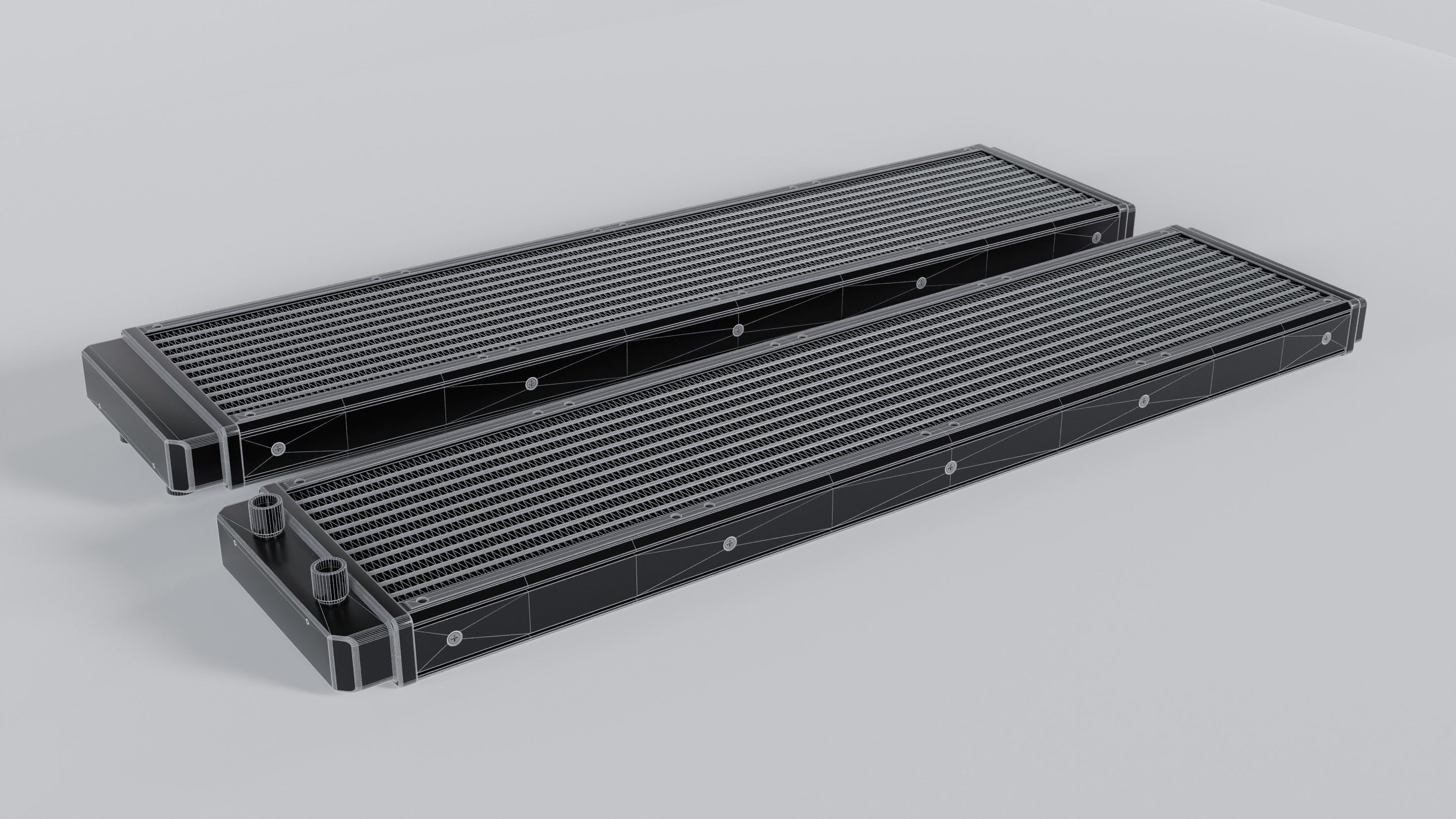 Water cooling radiator - 480 mm 3D model | CGTrader