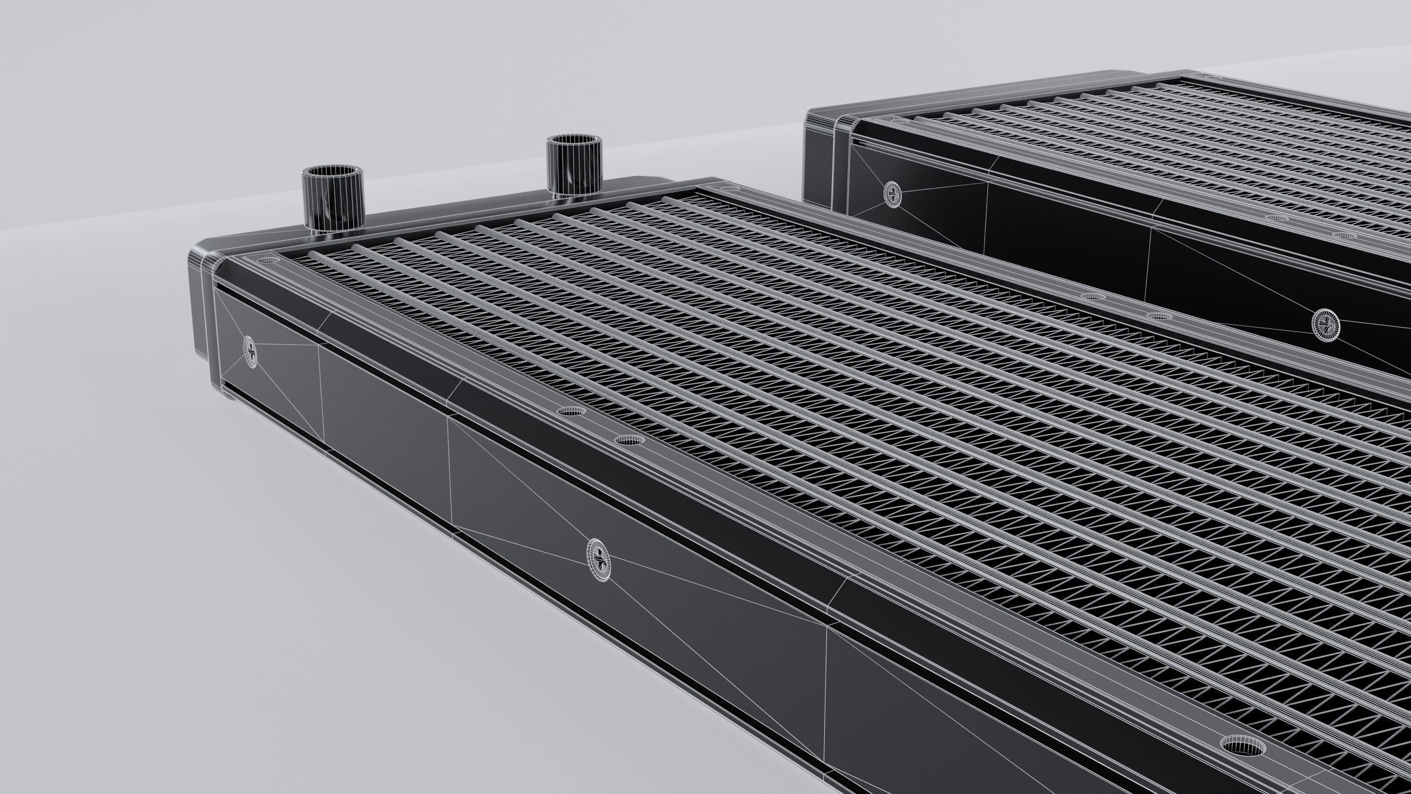 Water cooling radiator - 480 mm 3D model | CGTrader