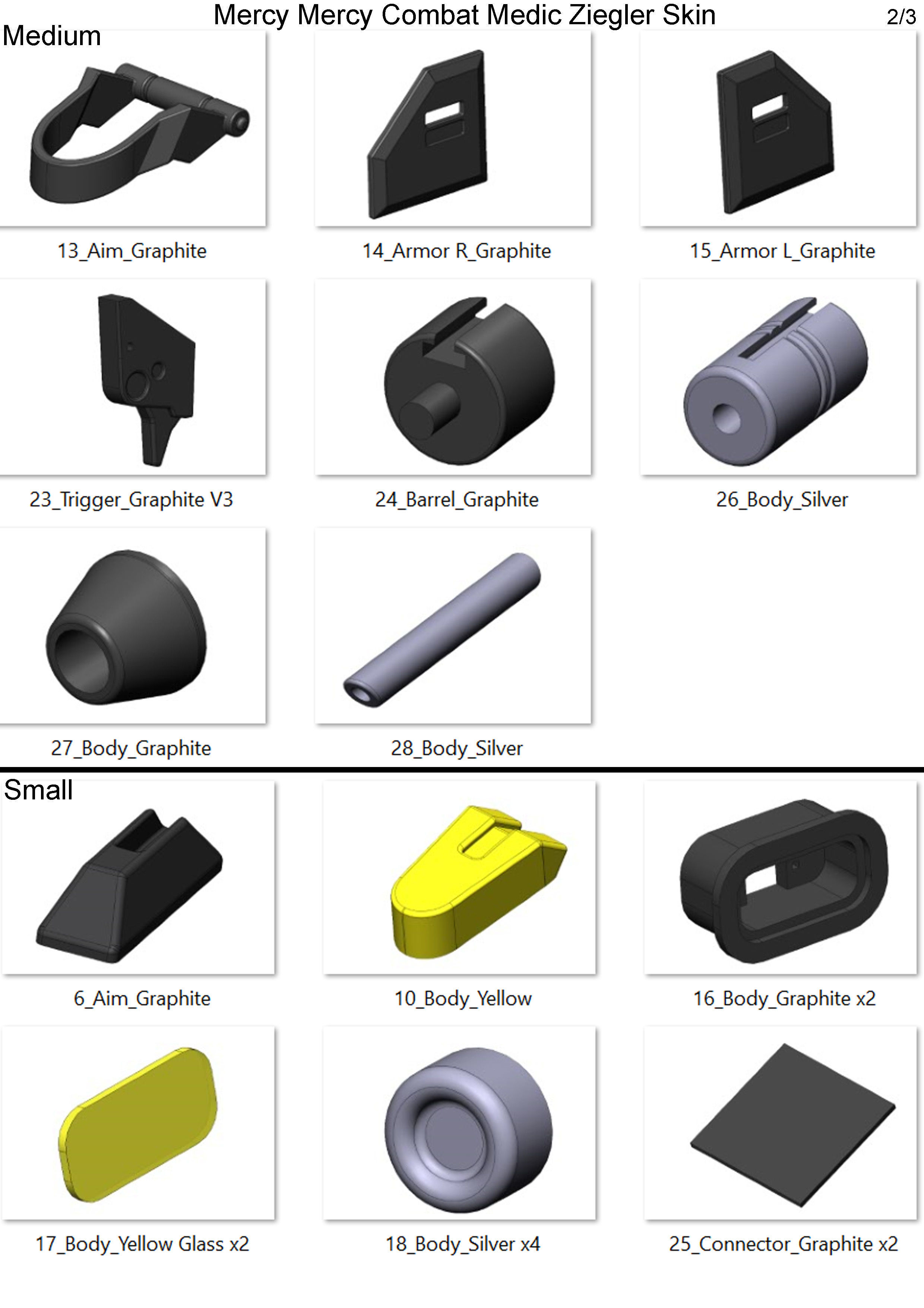 Mercy Combat Medic Ziegler - Overwatch - Printable 3d model 3D model 3D ...