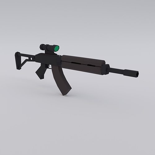 3D model TRICHY ASSAULT RIFLE VR / AR / low-poly | CGTrader