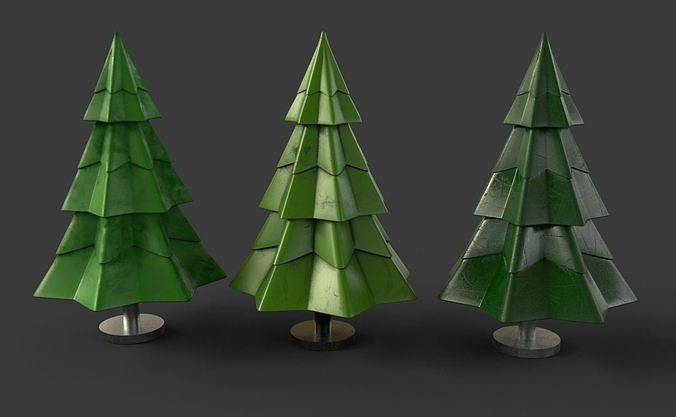 Christmas tree metal toy 3D model | CGTrader