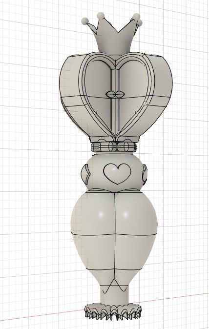 Riddle Rosehearts staff twisted wonderland 3D model 3D printable | CGTrader