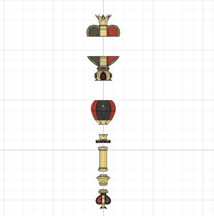 Riddle Rosehearts staff twisted wonderland 3D model 3D printable | CGTrader