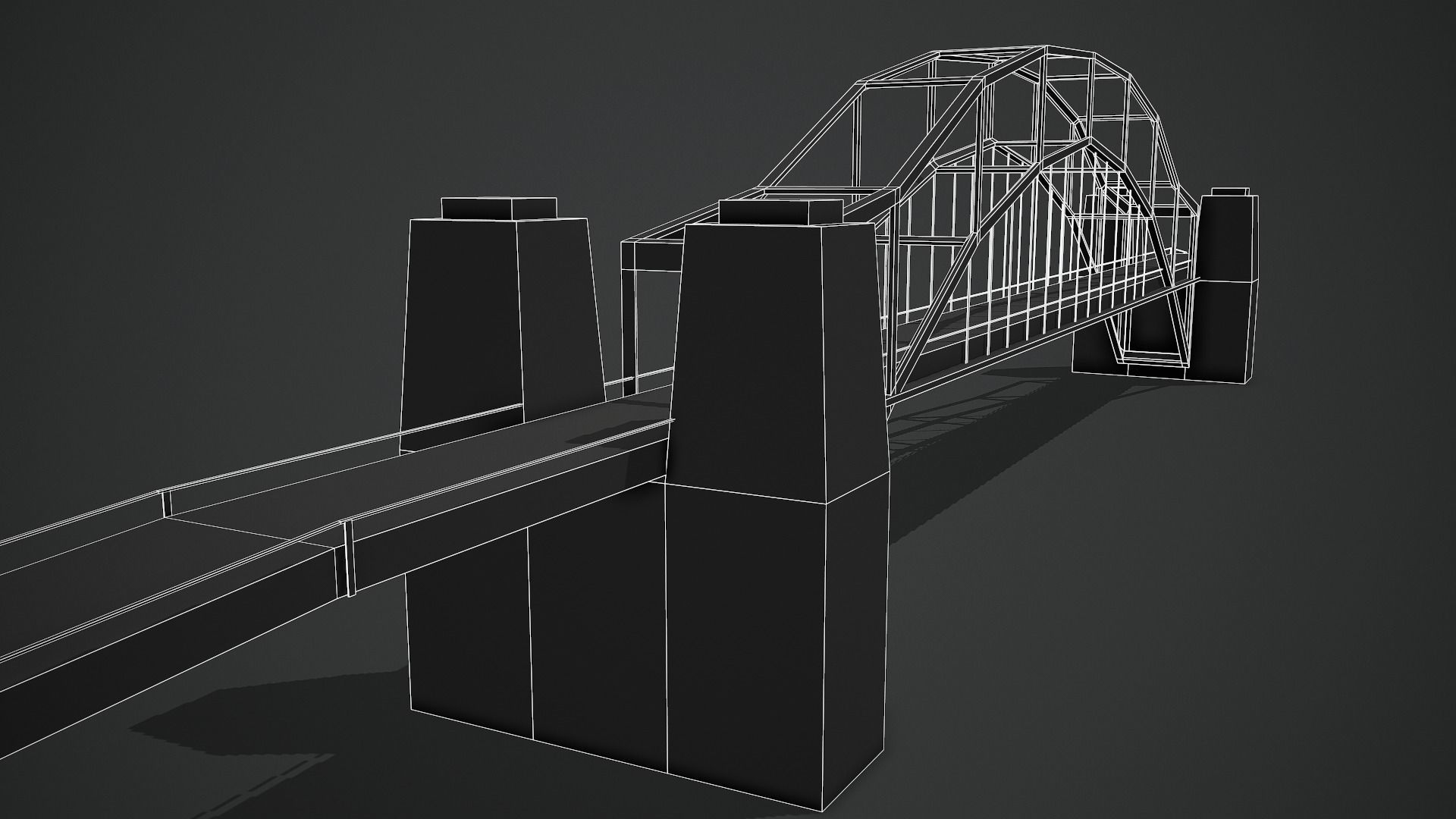 3D model Modern Bridge - Low Poly Game Ready VR / AR / low-poly | CGTrader