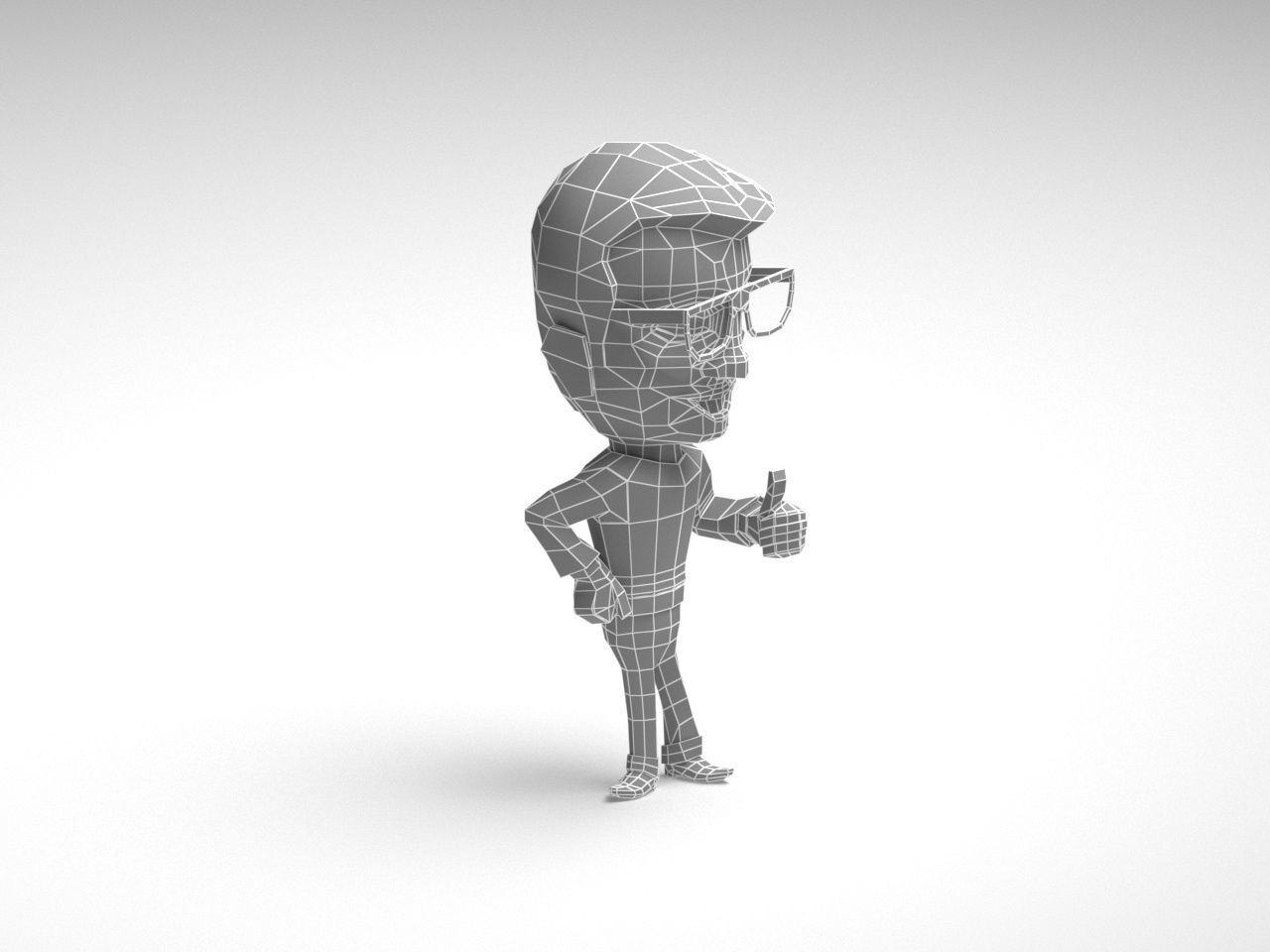 3D model Low poly male character cartoon VR / AR / low-poly | CGTrader