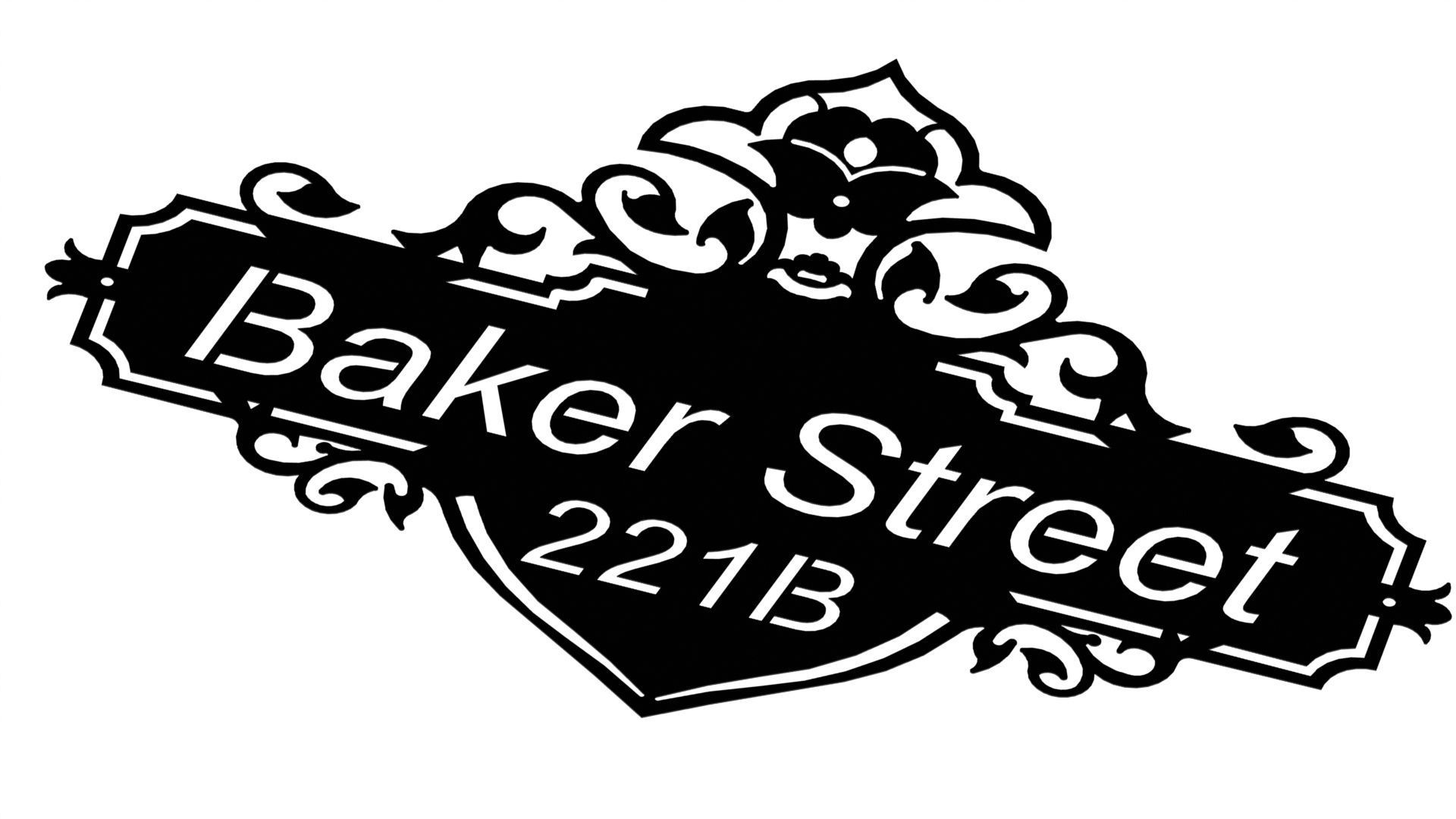 DXF Address plate - Baker Street 3D model 3D printable | CGTrader