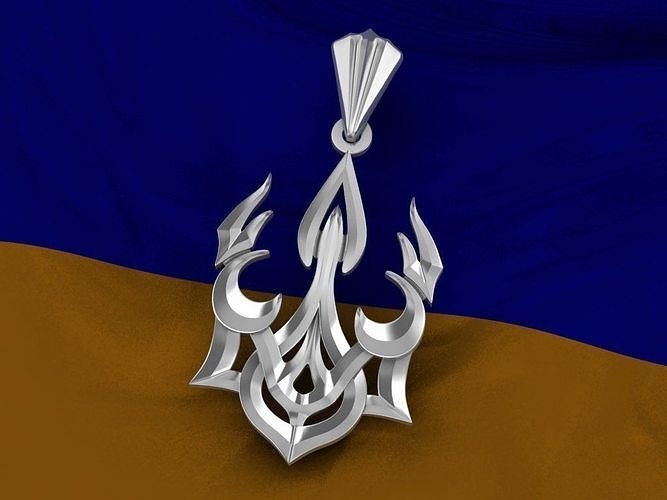 Ukrainian Trident 3D model 3D printable | CGTrader
