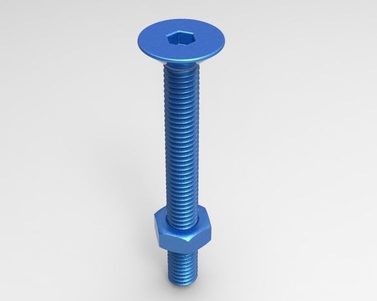 M5 x 40mm Socket Countersunk Bolt 3D model 3D printable | CGTrader