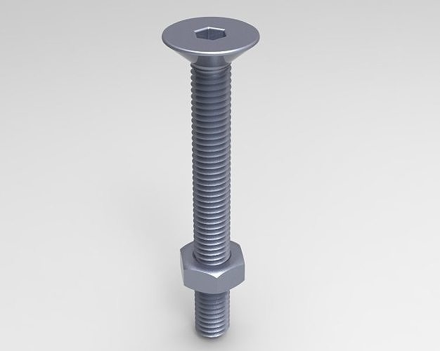 M5 x 40mm Socket Countersunk Bolt 3D model 3D printable | CGTrader