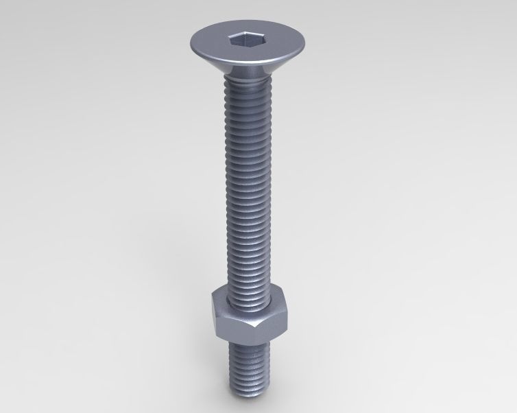 M5 x 40mm Socket Countersunk Bolt 3D model 3D printable | CGTrader