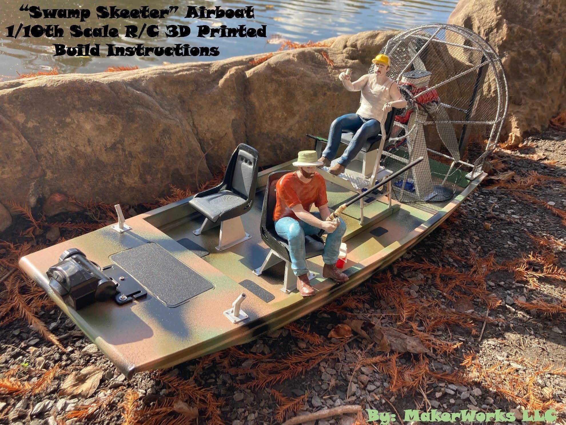 10th Scale RC Airboat 3D Printer Files and Instructions 3D model 3D ...