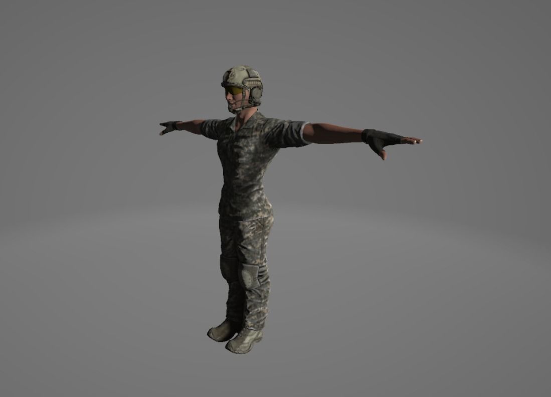 3D model 3d fully rigged soldier VR / AR / low-poly | CGTrader