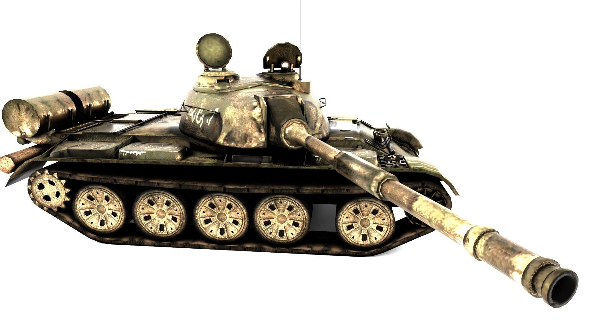 3D model Tank-T55 toy tank VR / AR / low-poly | CGTrader