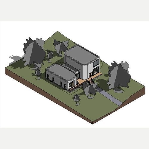 Rounded house - Revit 3D model | CGTrader