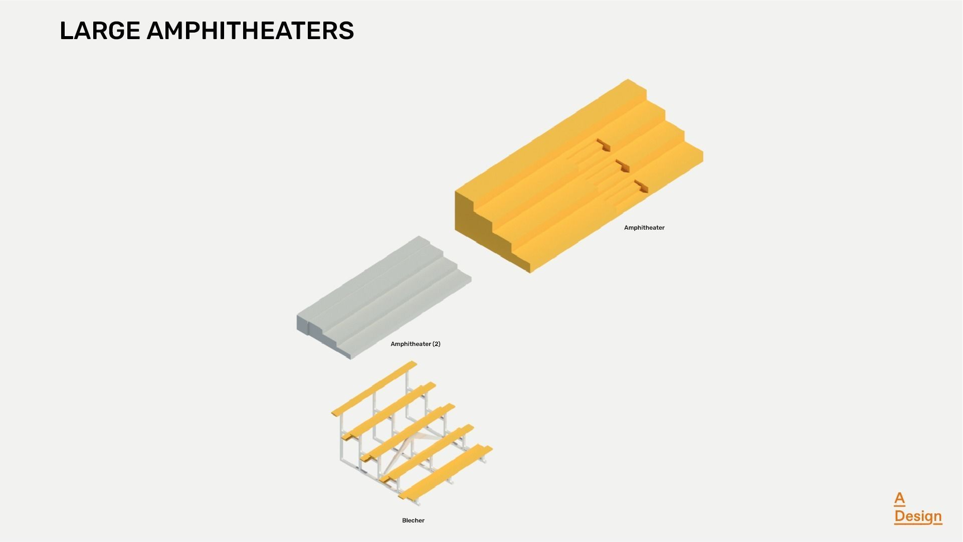 Amphitheaters - Pack of revit families 3D model 3D model | CGTrader
