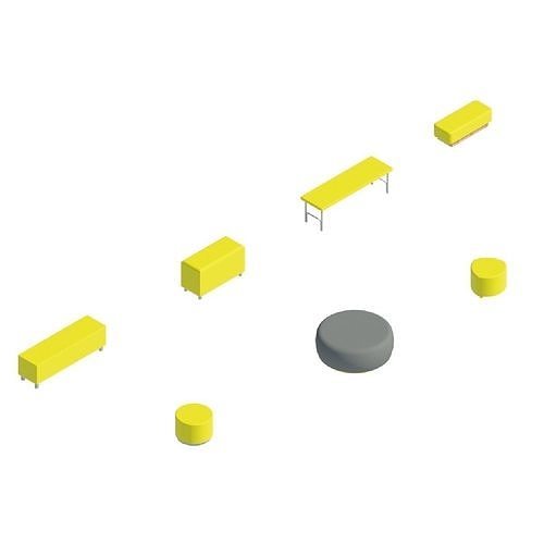 Banquettes - Pack of revit families 3D model | CGTrader
