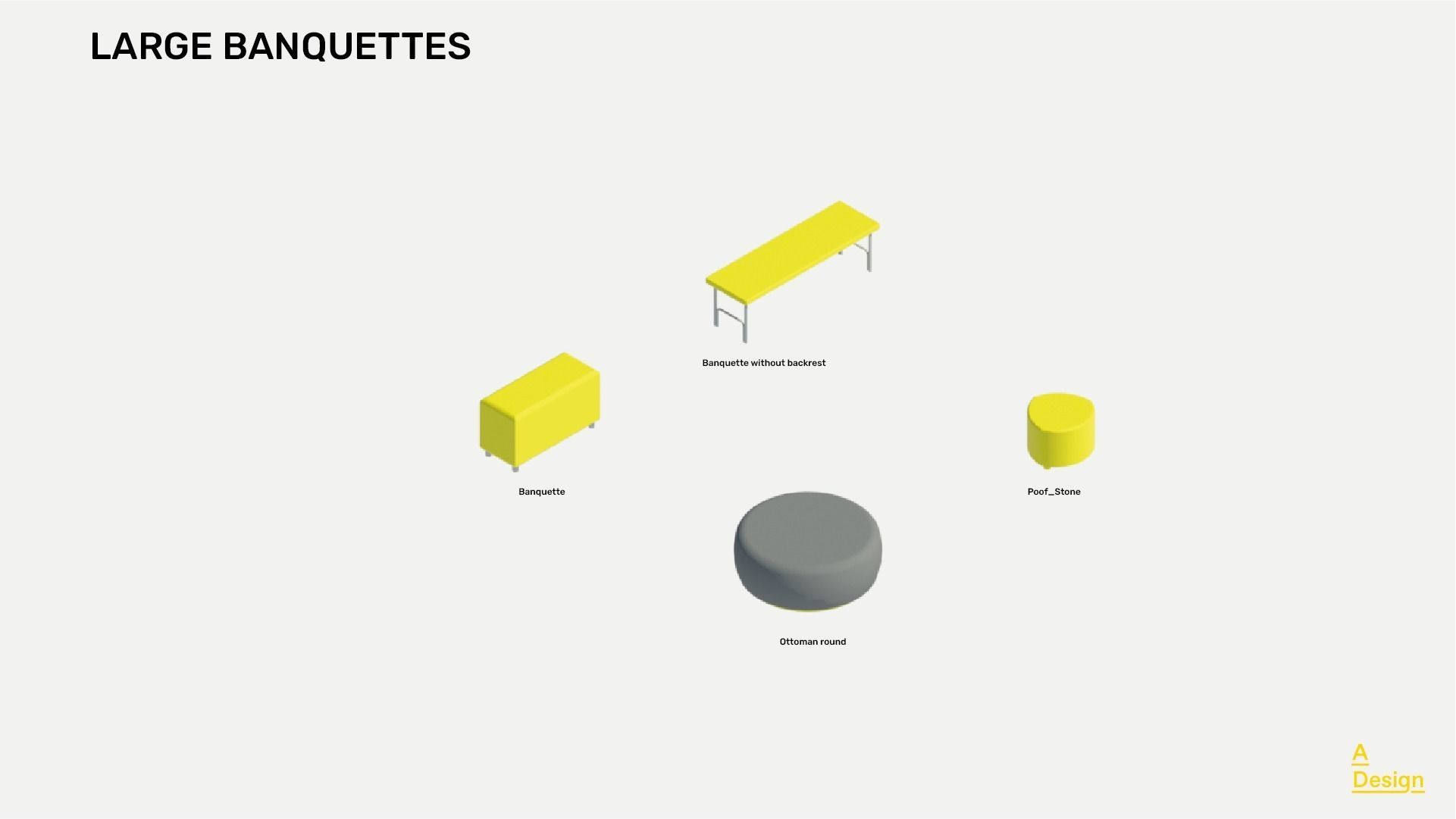 Banquettes - Pack of revit families 3D model | CGTrader