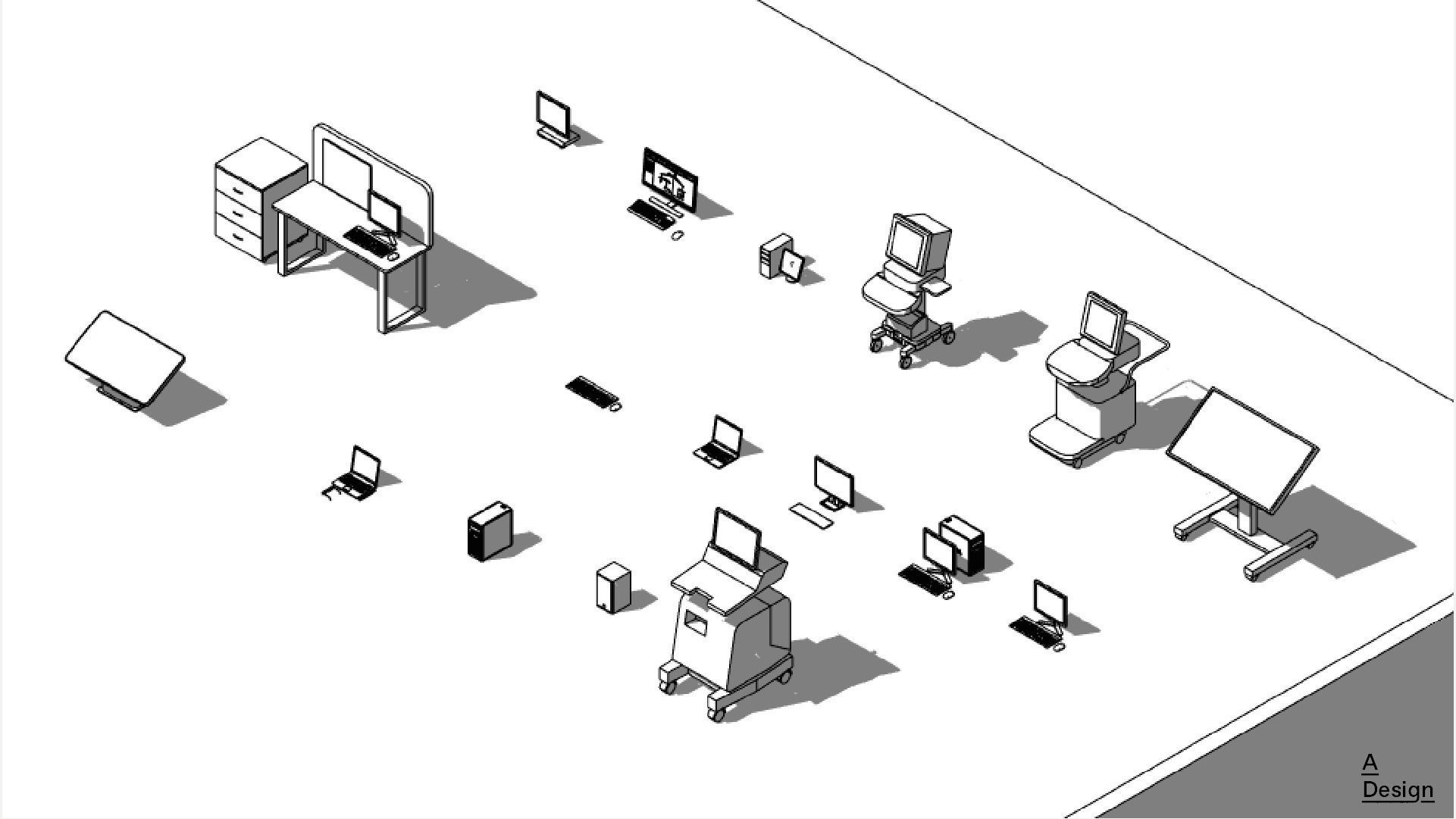 Computers - Pack of revit families 3D model | CGTrader